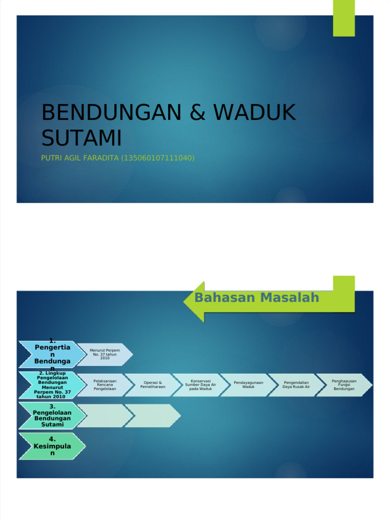 Pengelolaan Bendungan Sutami 2010 | PDF | Kajian Bahasa Asing