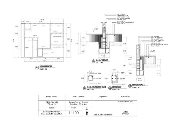 RAB Komersil (Sloof & Kolom) | PDF