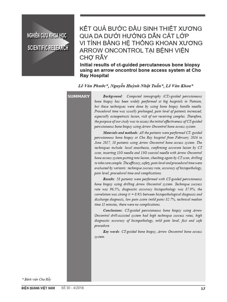 BAI3-505-939 - Văn bản của bài báo | PDF | Ct Scan | Biopsy