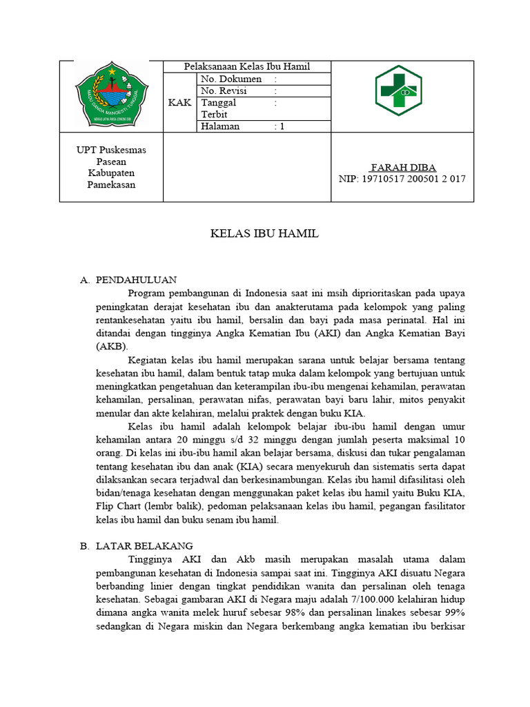 KAK KELAS BUMIL | PDF