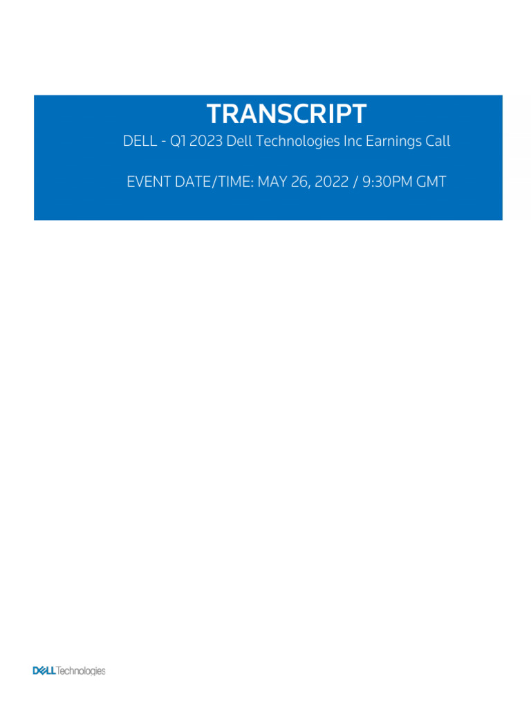 Q1 FY23 Earnings Transcript | PDF
