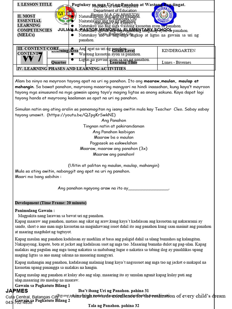 LEAP Q2 Week 7 | PDF
