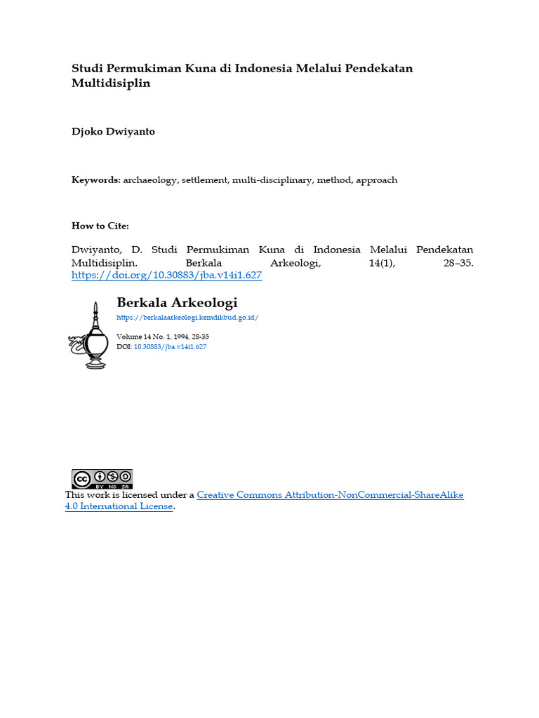 Admin, 4 Studi Permukiman Kuna Di Indonesia Melalui Pendekatan Multidisiplin - Djoko Dwiyanto | PDF