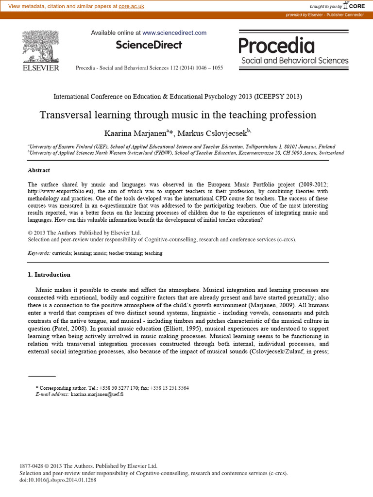 Transversal Learning | PDF