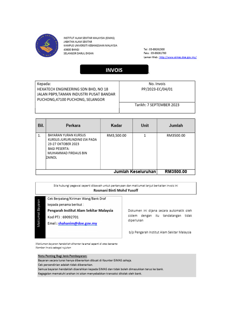 Invois Ec 04 01 | PDF