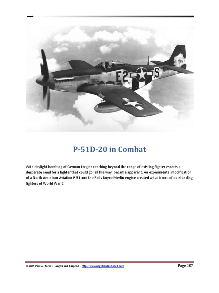 P-51D-20 in Combat | PDF | North American P 51 Mustang | Fighter Aircraft