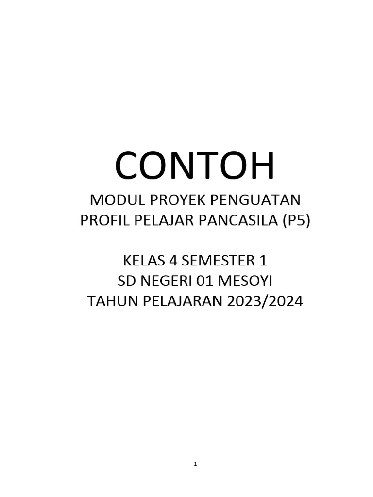 Contoh Modul P5 | PDF