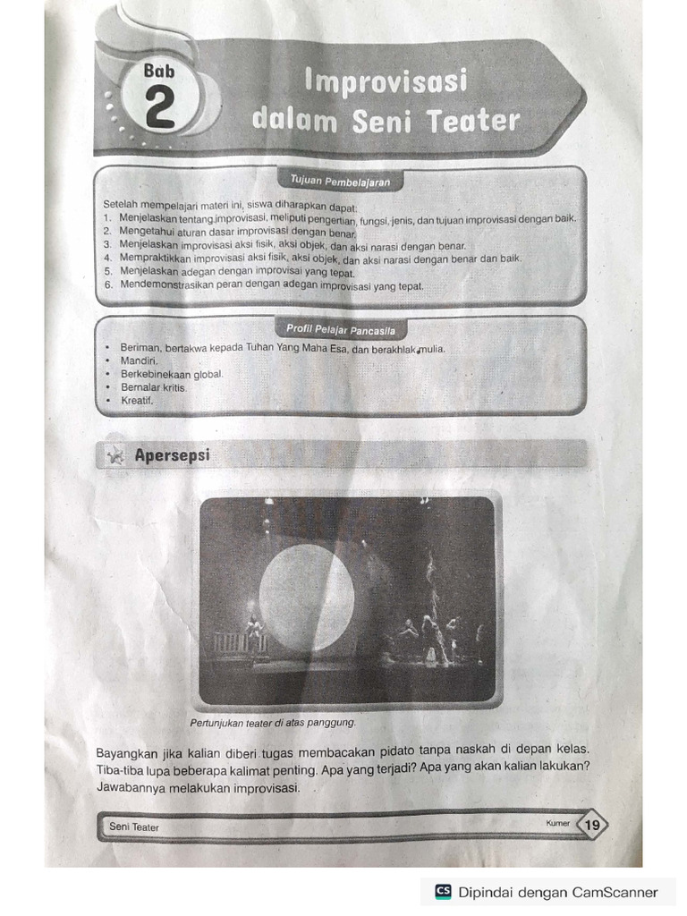 SENBUD BAB 2 - Improvisasi Dalam Seni Teater | PDF