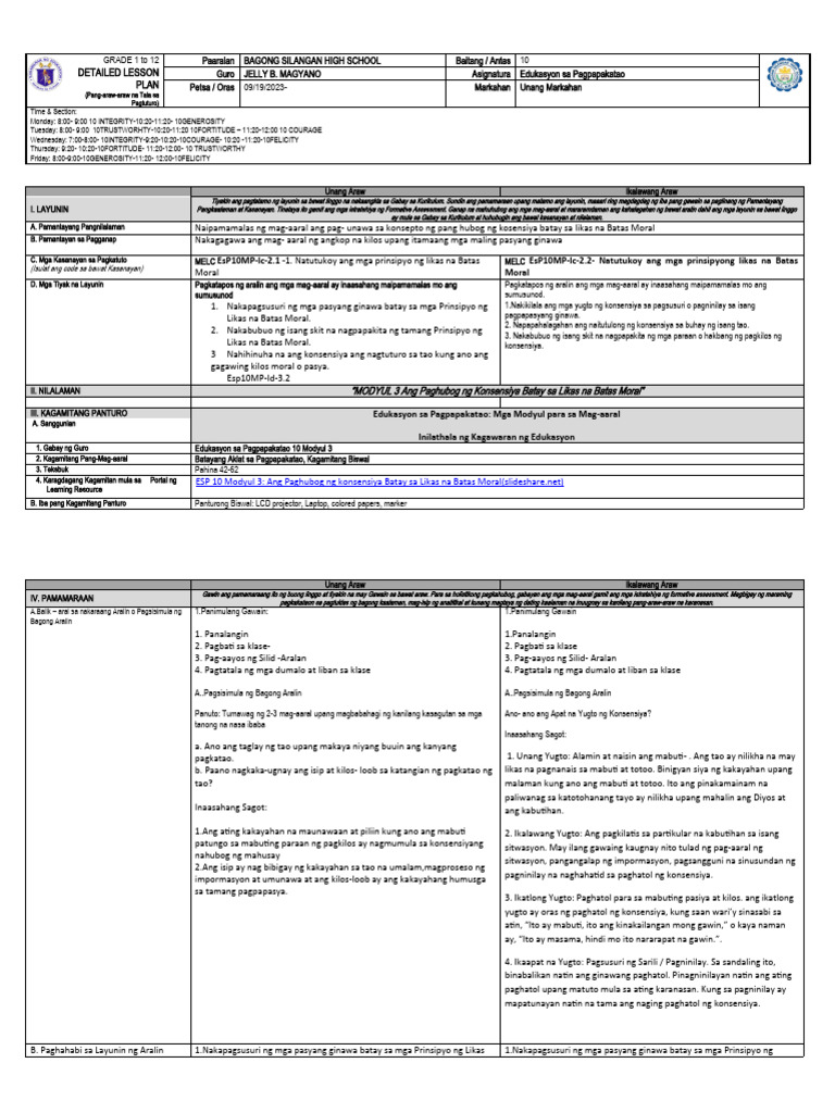 DLP-Lesson-3-Esp10-Paghubog Sa Konsensiya-Final | PDF