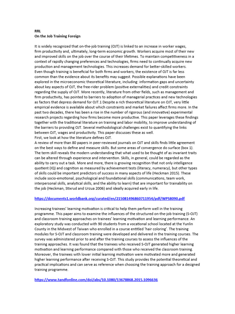 RRL Adn Rrs | PDF | Innovation | Unemployment