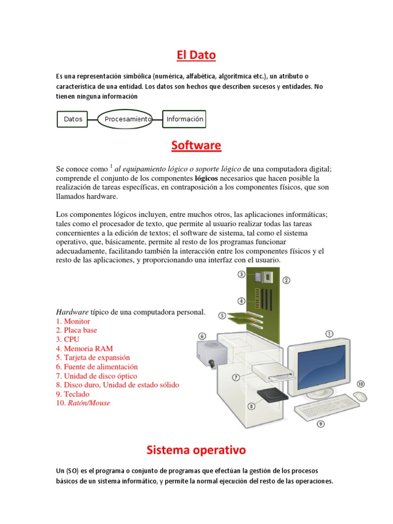 El Dato Es Una Representación Simbólica | PDF | Byte | Poco