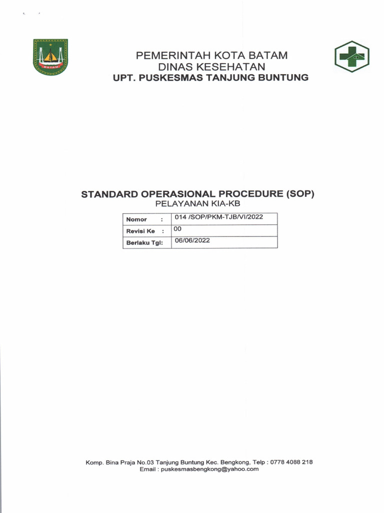 SOP-PELAYANAN-KIA-KB | PDF