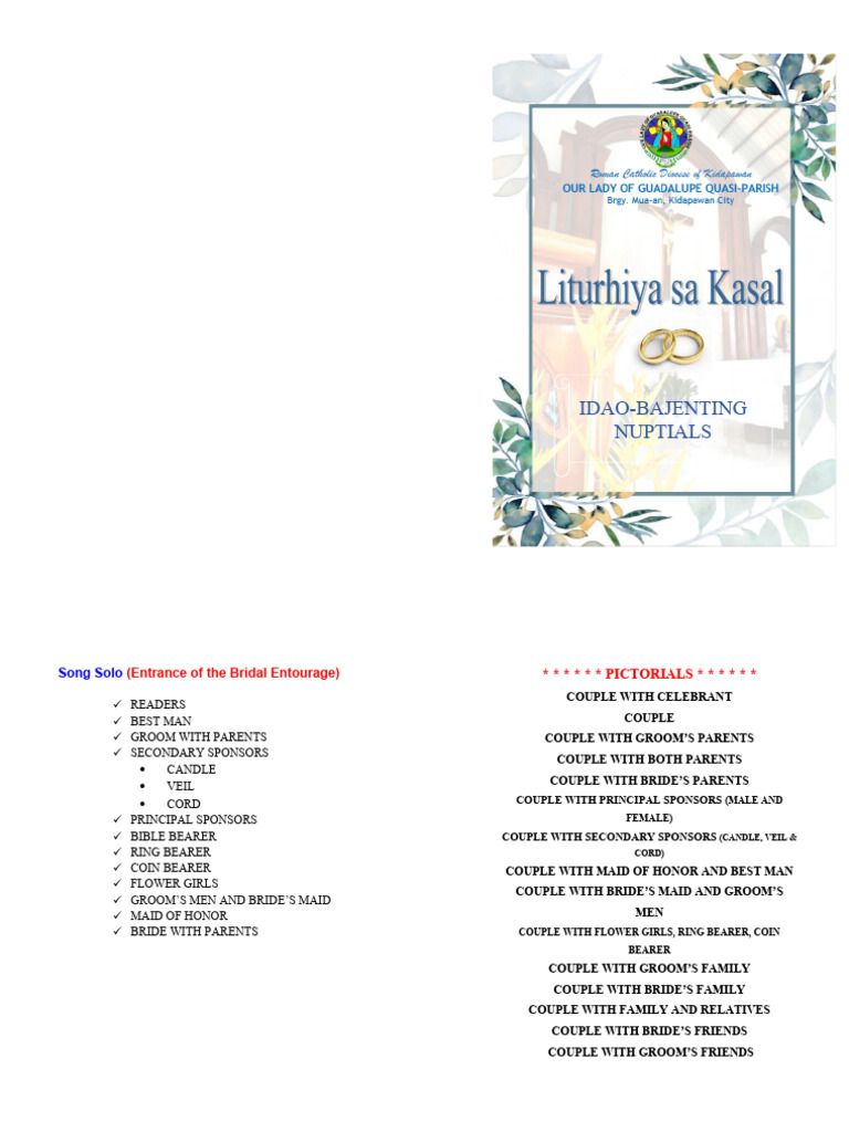 Liturhiya Sa Kasal (Bisaya) | PDF