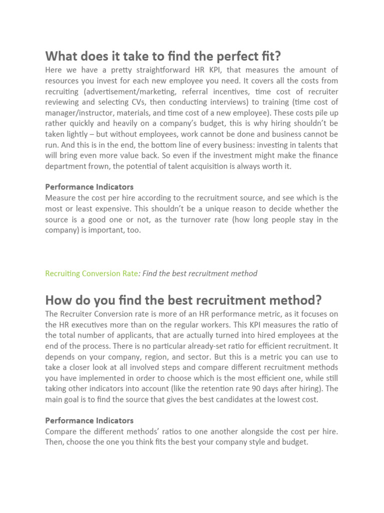 What Does It Take To Find The Perfect Fit | PDF