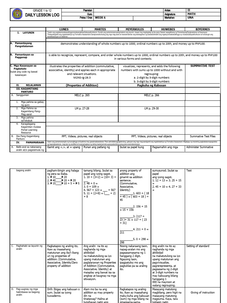 Q1 Math Week 6 | PDF