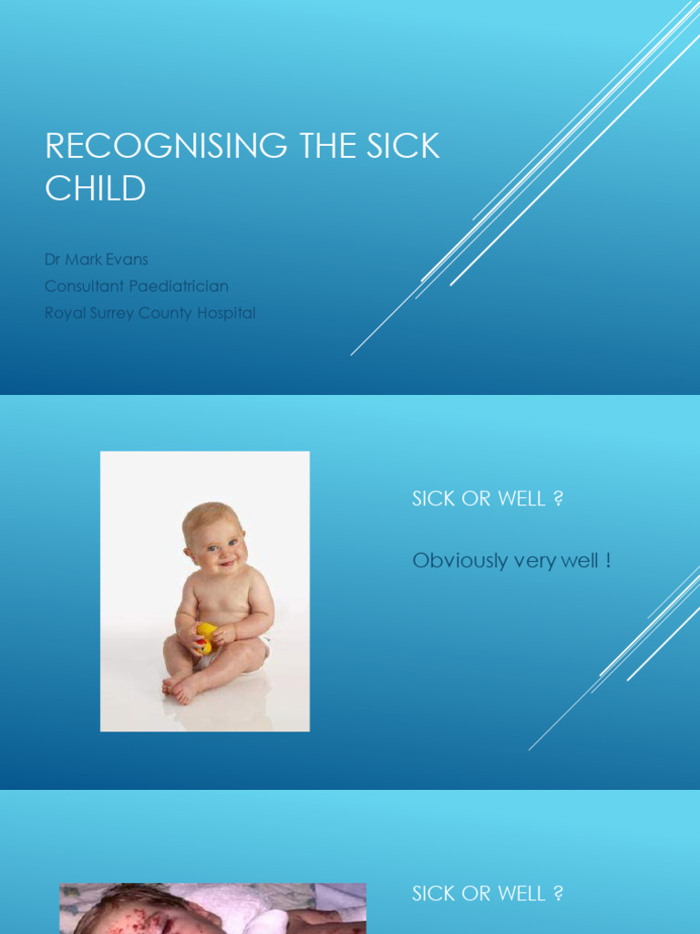 Recognising The Sick Child Mark Evans - Compressed | PDF
