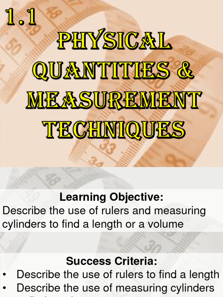 1 1 Physical Quantities And Measurement Techniques Pdf Euclidean