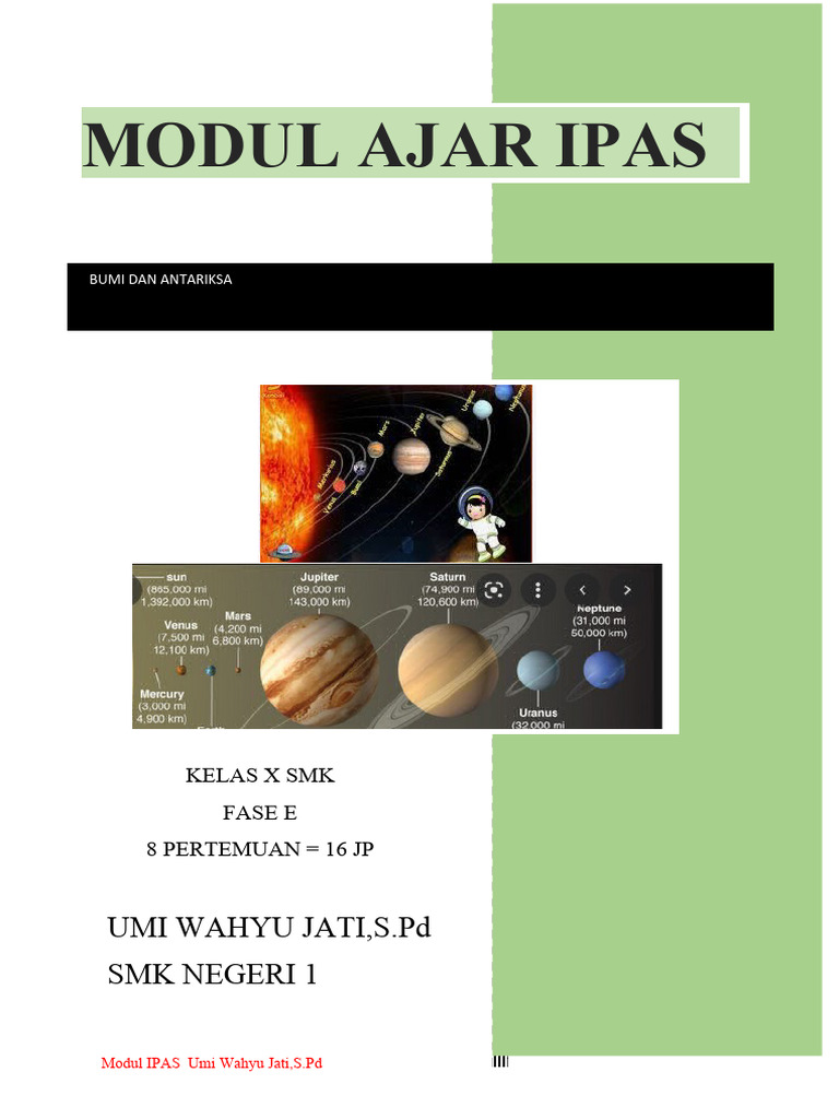 Modul Ipas Bumi Dan Antariksa | PDF