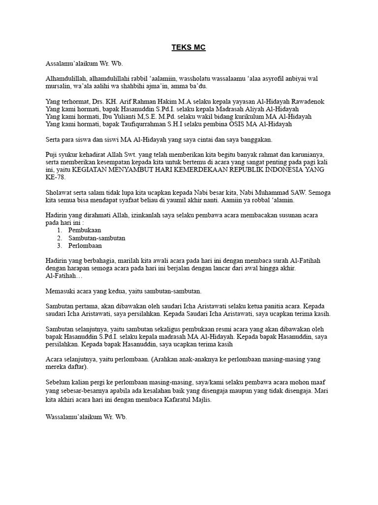 TEKS MC 17-An | PDF | Agama & Spiritualitas