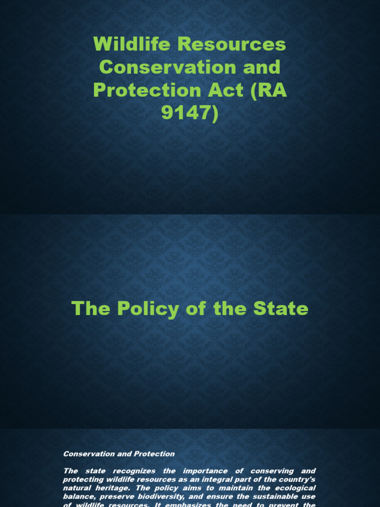 Wildlife Conservation Act Overview | PDF