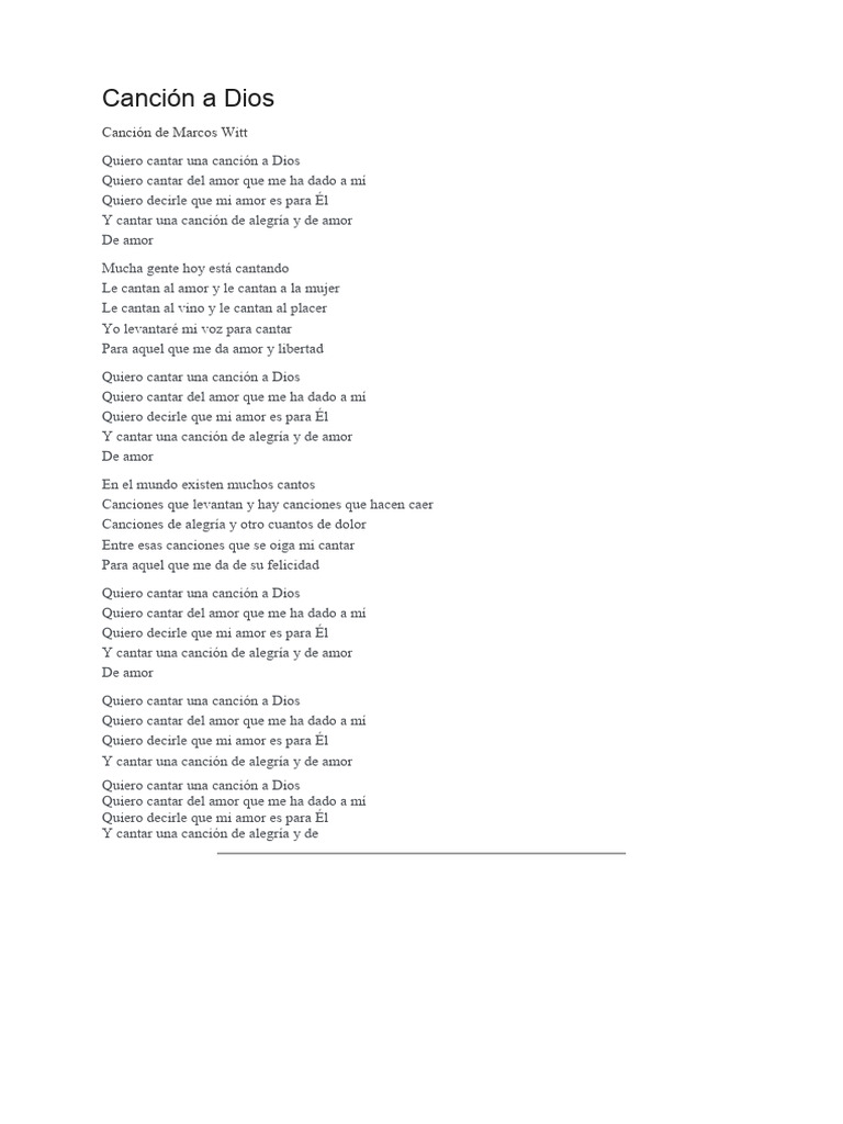Cancion A Dios | PDF