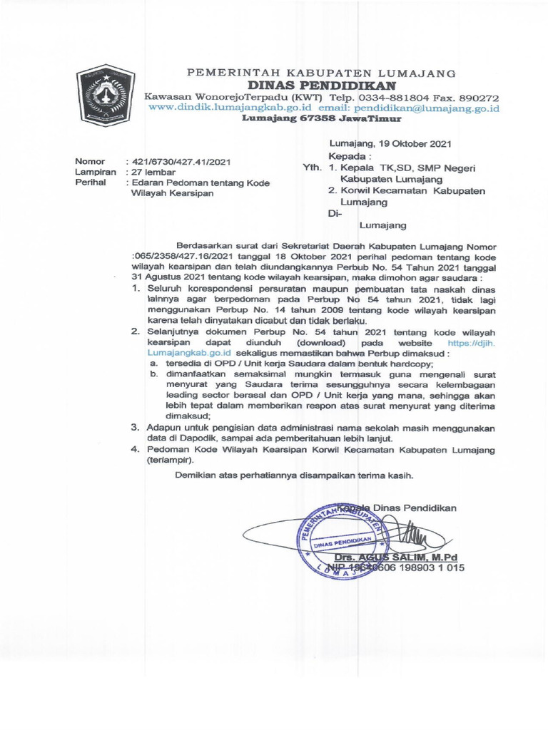 Kode Wilayah Kearsipan | PDF
