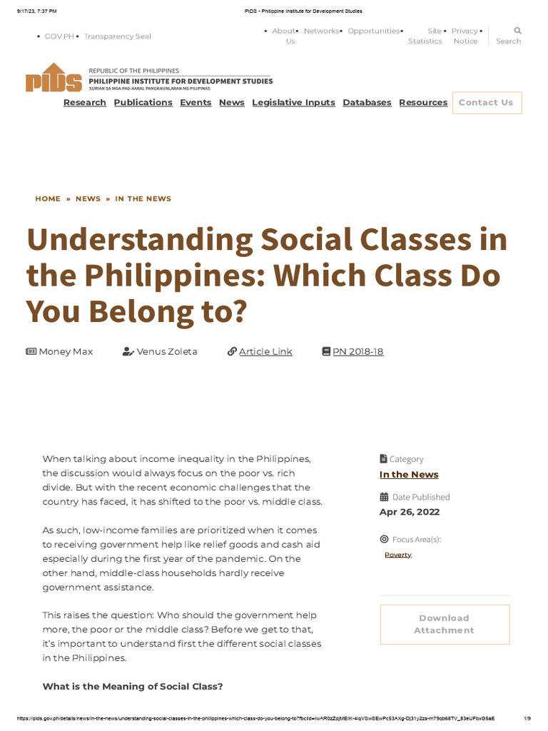 PIDS - Philippine Institute For Development Studies | PDF