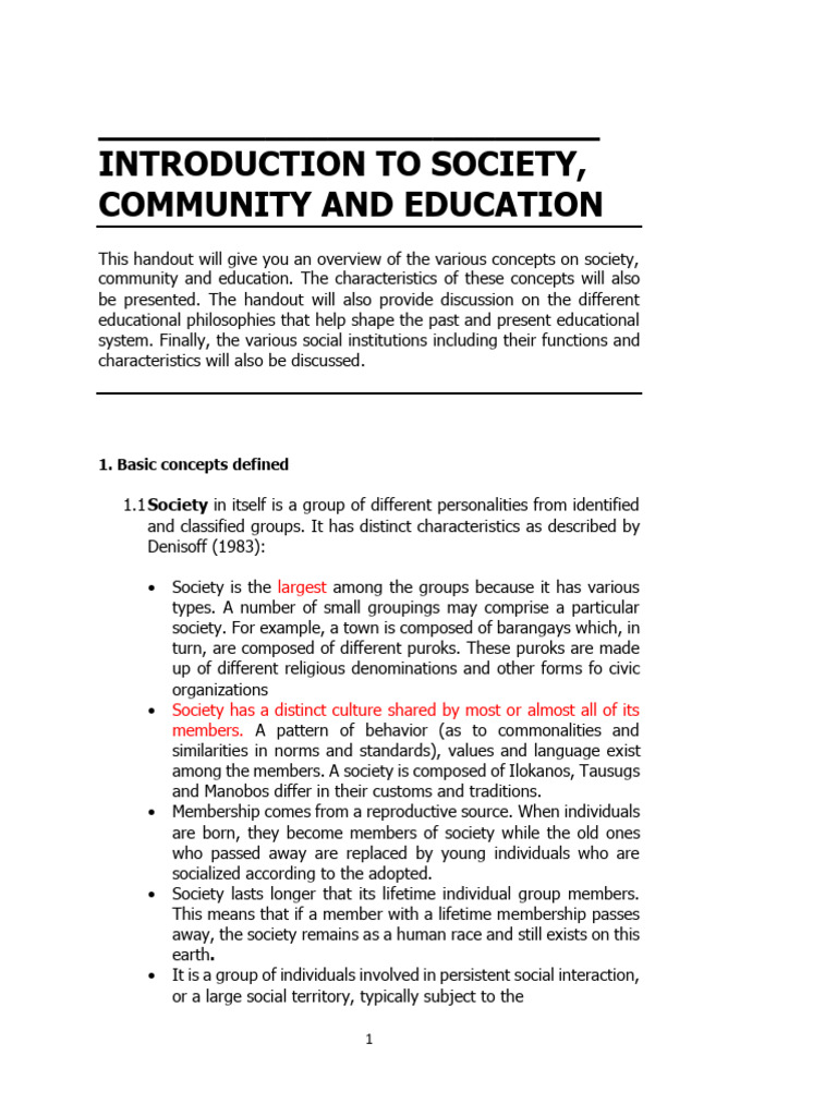 1. a. Module-1-UNIT-1-Introduction-to-Society-Community-and-Education ...