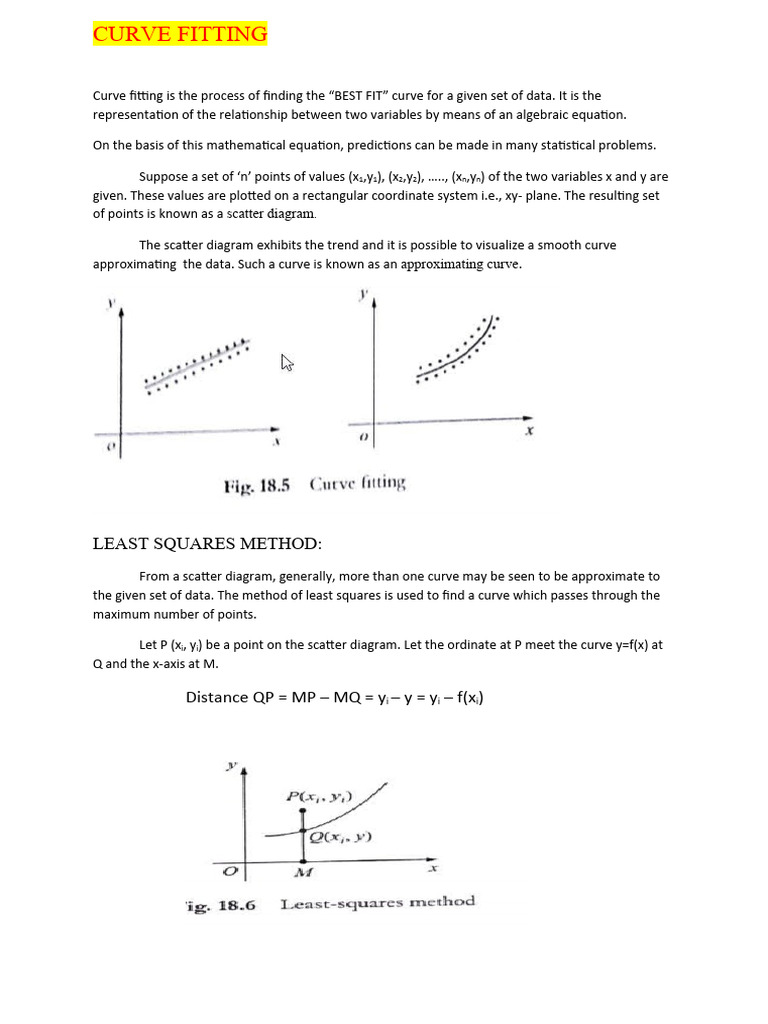 Curve Fitting - DS | PDF | Equations | Errors And Residuals