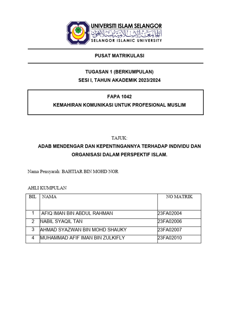 Assg Komunikasi | PDF