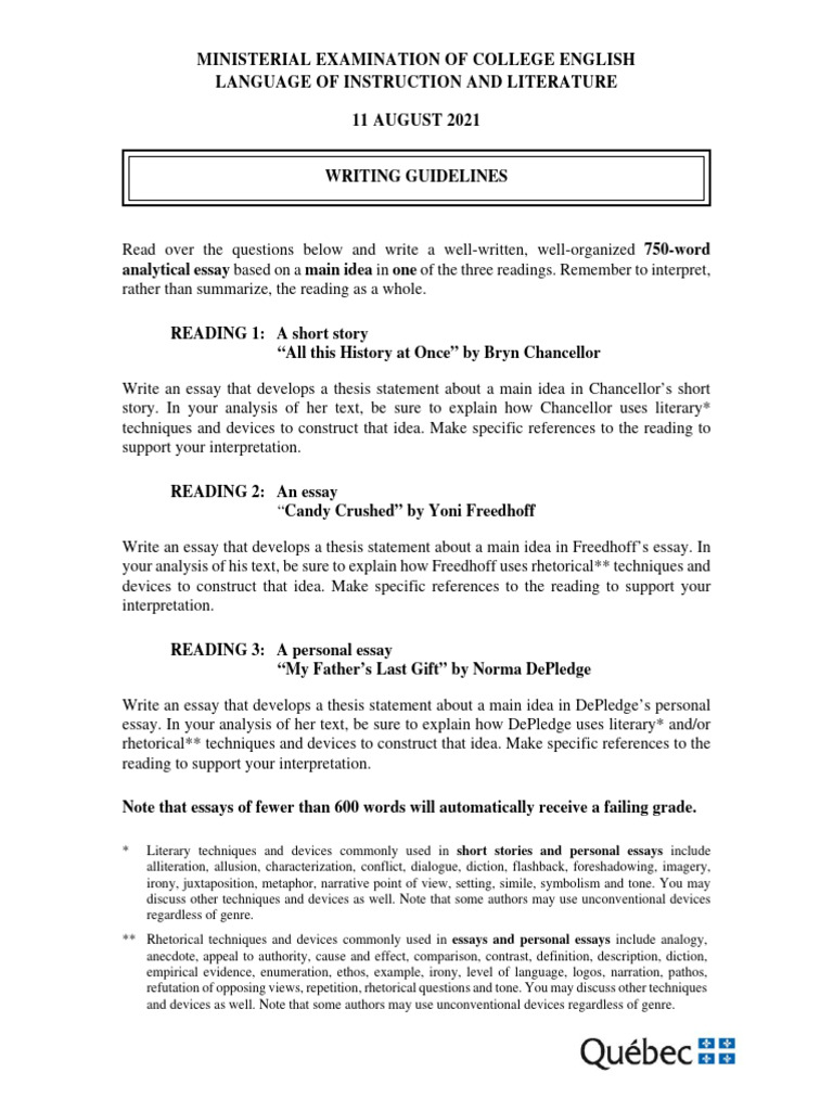 College English Exam Writing Guide | PDF