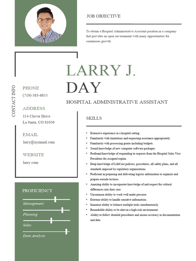Hospital Administrative Assistant Resume-A4 | PDF | Hospital | Information