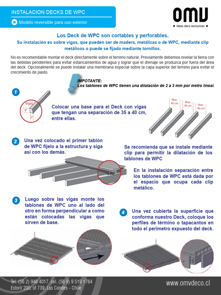 Instalacion Decks de WPC | PDF