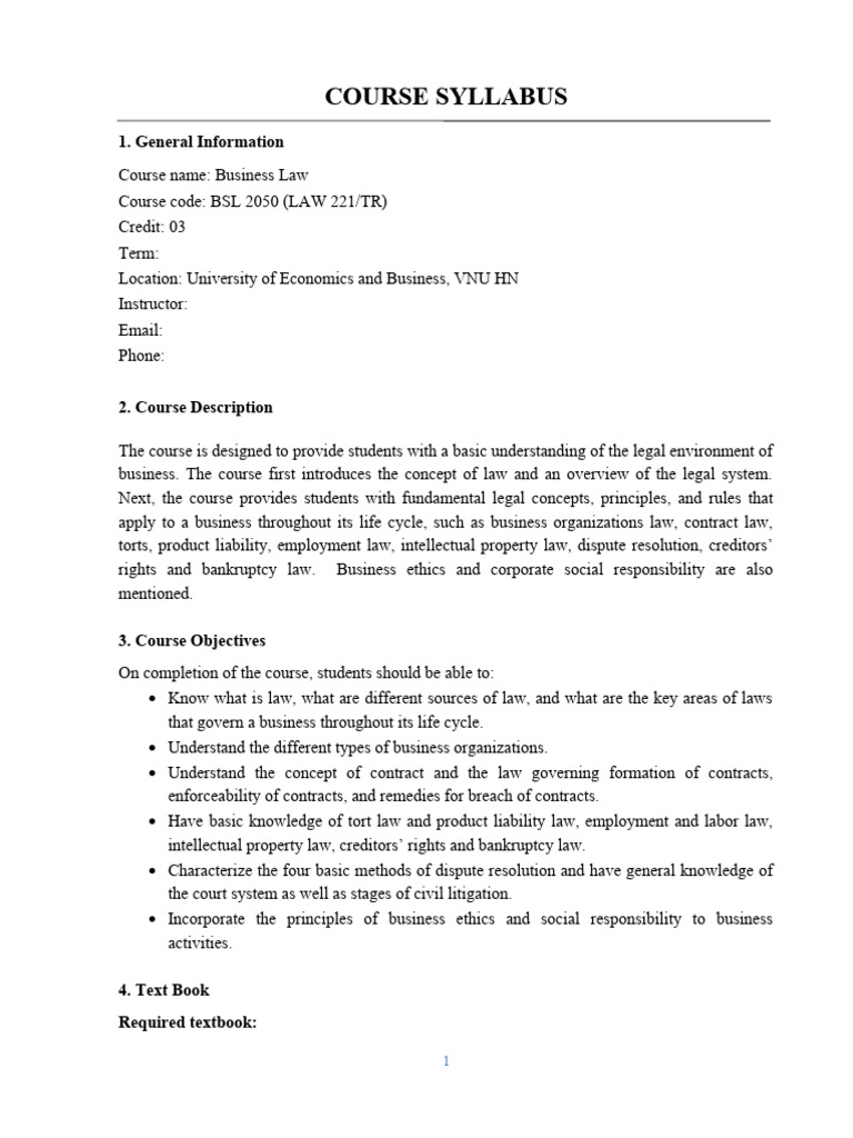 BSL 2050 - Business Law | PDF