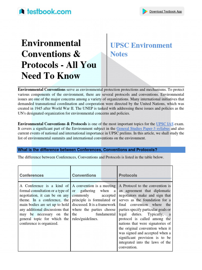 Environmental Conventions Protocols 5d7acef5 | PDF | United Nations ...
