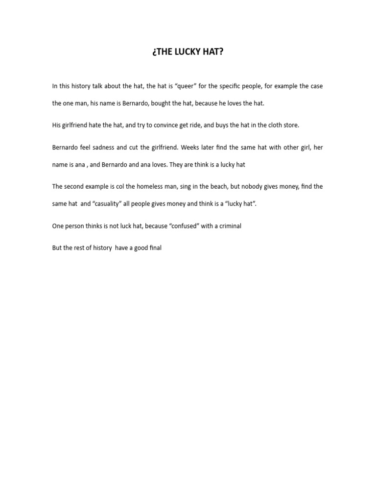 Summary Lucky Hat | PDF