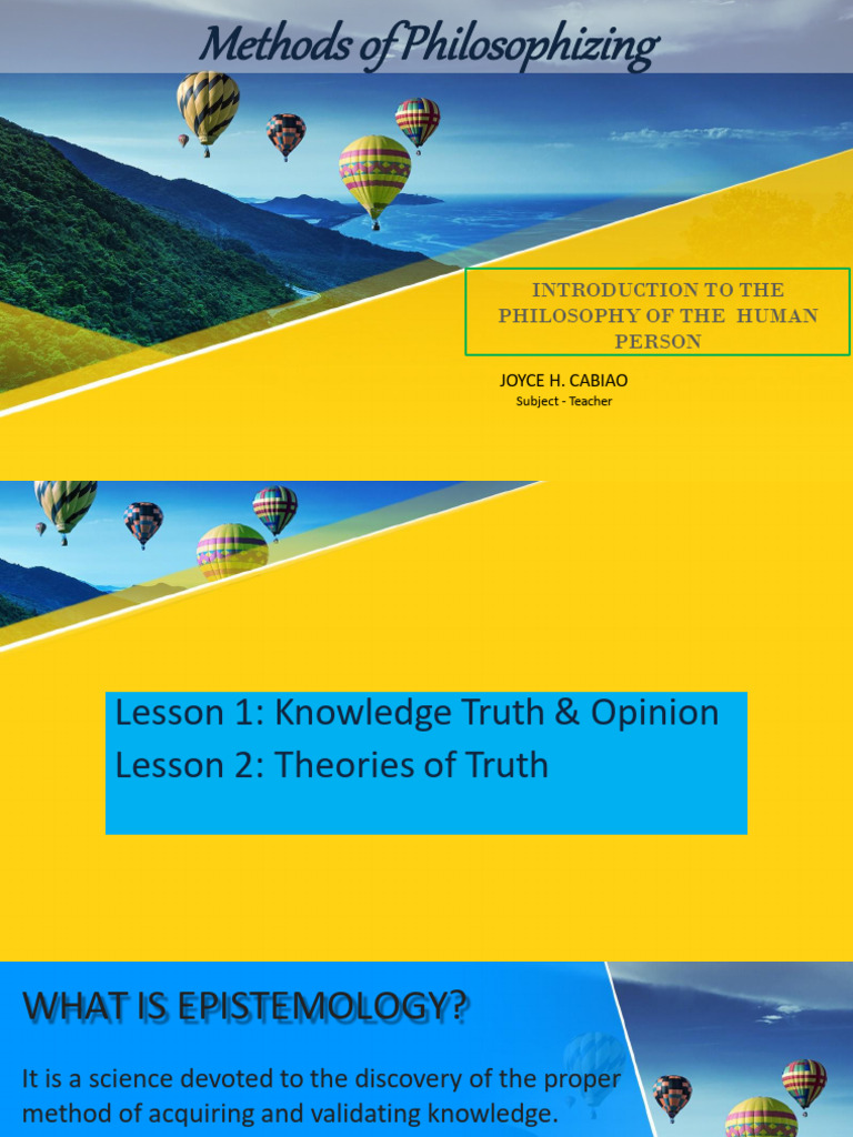 Methods of Philosophizing | PDF | Knowledge | Rationalism