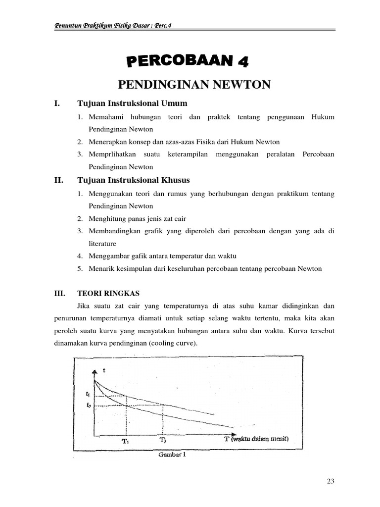 P4 Pendinginan Newton | PDF