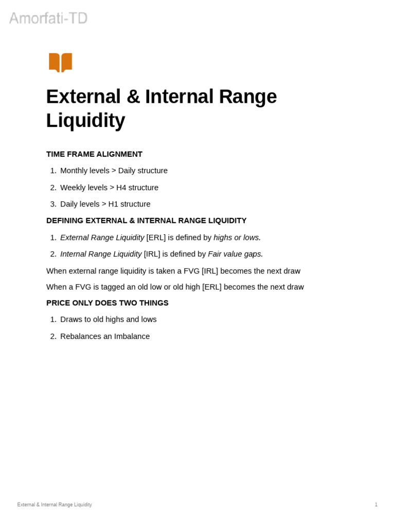 External & Internal Range Liquidity - Watermark | PDF | Business