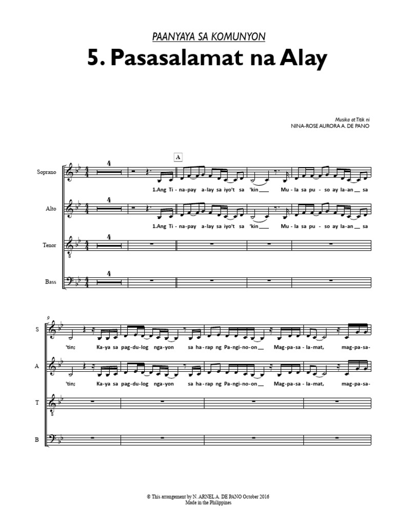 Pasasalamat Na Alay | PDF