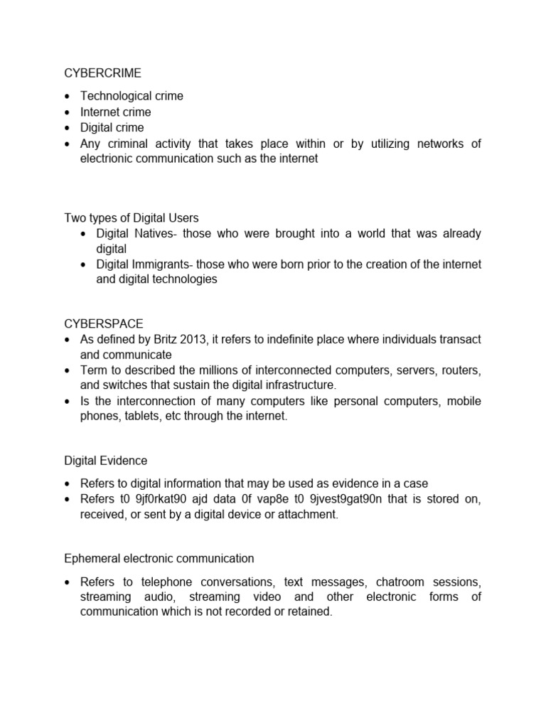 Notes For Prelim Cybercrime | PDF | Malware | Security Hacker