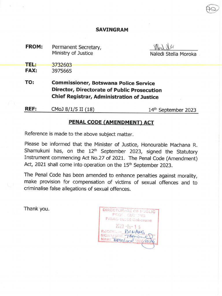 Penal Code (Amendment) Act | PDF