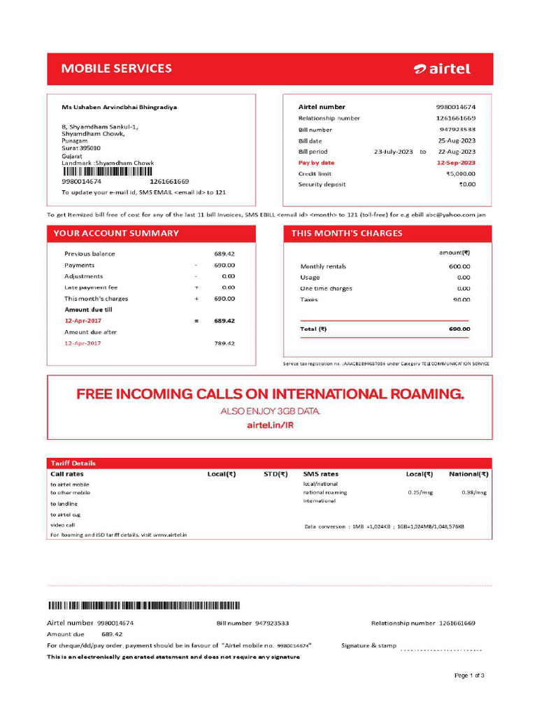 Mobilebill Page-0001 | PDF