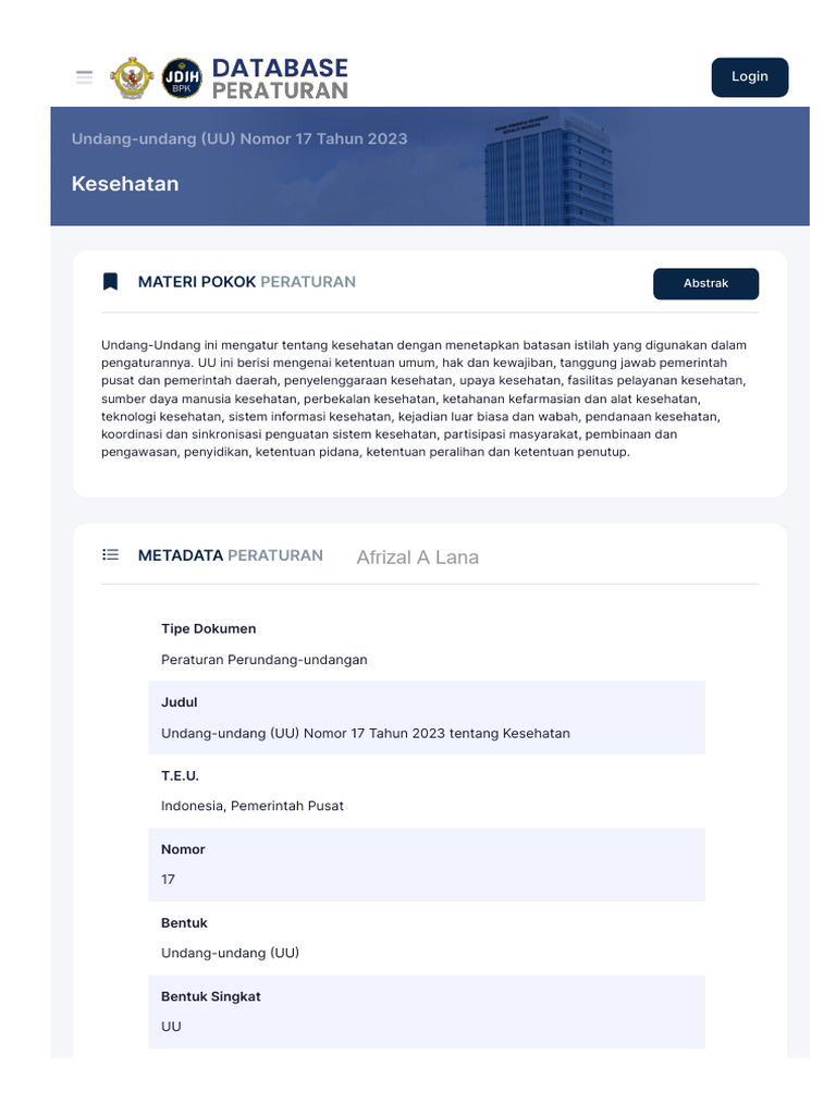 Uu No 17 Thn 2023 Penjelasan Bpk Pdf