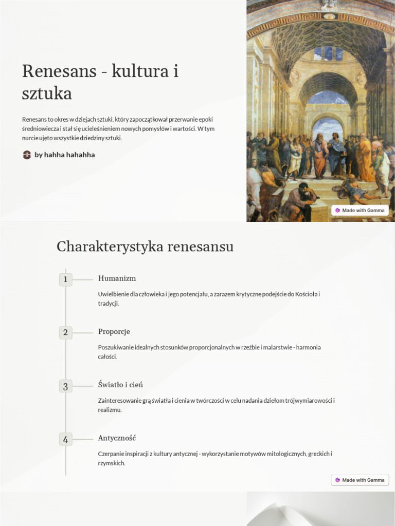 Renesans Kultura I Sztuka | PDF