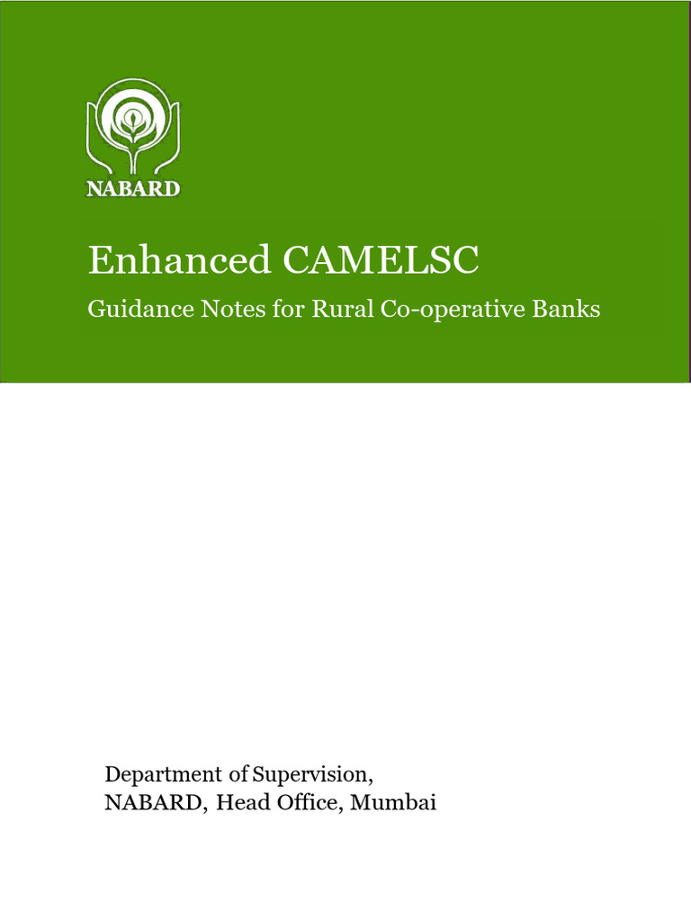 Enhanced CAMELSC Guidance for RCBs | PDF