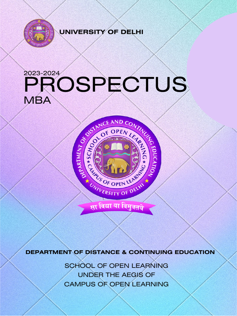 MBA Prospectus 2023 | PDF