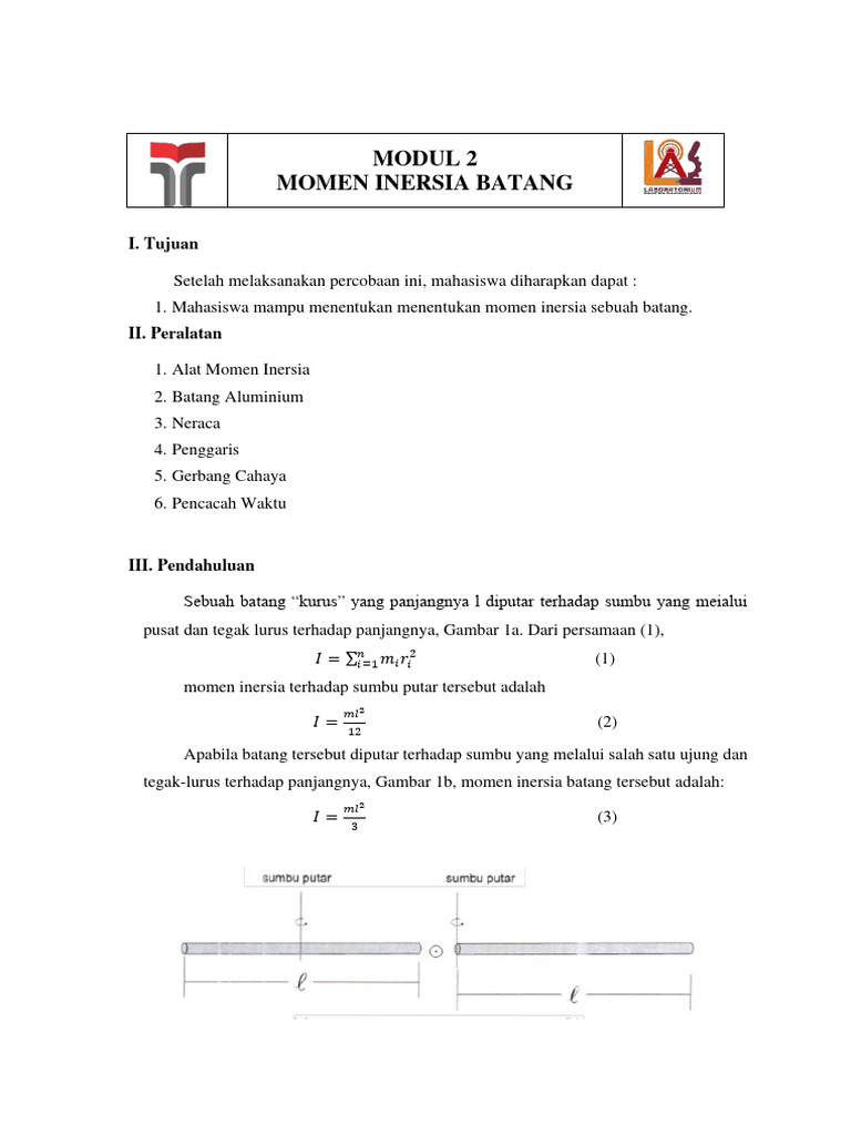 Momen Inersia Batang | PDF