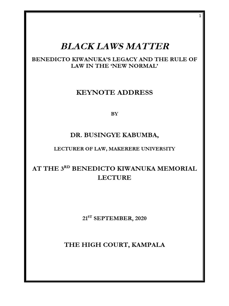 2 Kabumba Key Note Address | PDF