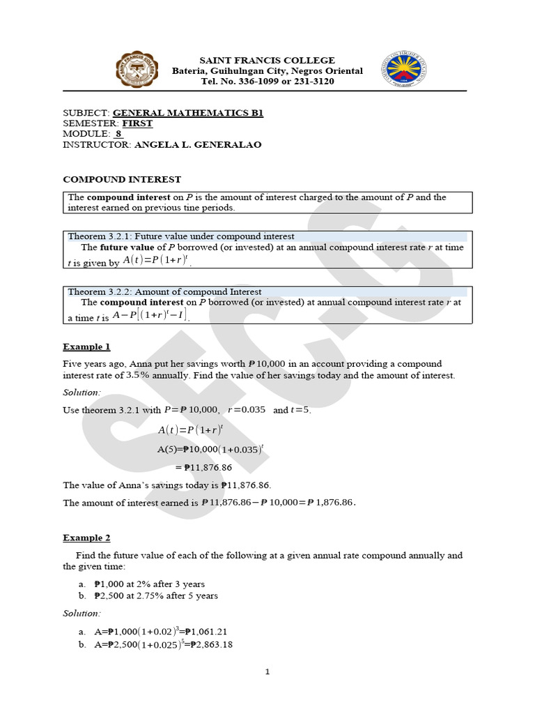 Understanding Compound Interest Basics | PDF